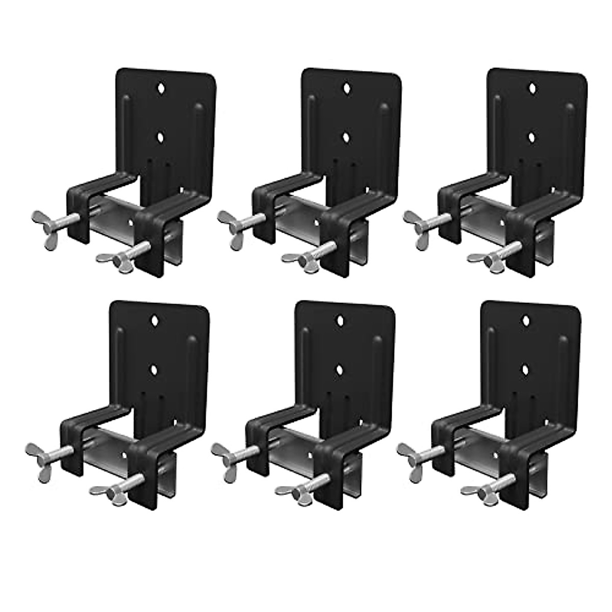 Bednowitz Non Slip Mattress Gaskets for Bed Frame,6 Pcs Mattress Holder in Place Gripper, Mattress Retainer Bar, Keep Mattress from Sliding Stopper, Wide Applicability, Black