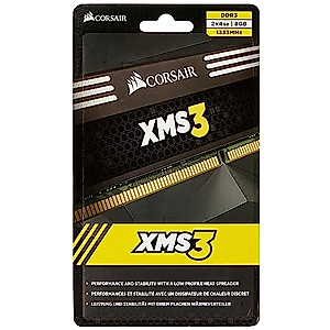 Corsair XMS3 8 GB (2 x 4GB) 1333 MHz PC3-10666 240-Pin DDR3 Memory Kit 1.5V