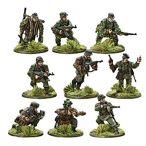 WarLord Bolt Action Waffen-SS WWII SS-Grenadier Figures 1:56 Military Table Top Wargaming Plastic Model Kit 402012101