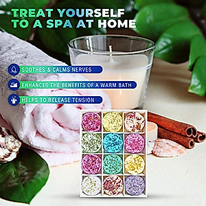 Floroma Aromatherapy Shower Steamers - Variety Set Of 12x Shower Bombs With Essential Oils For Relaxation. Shower Bomb Melts For Women Who Has Everything. Shower Steamer Tablets (Fizzies) For Home Spa