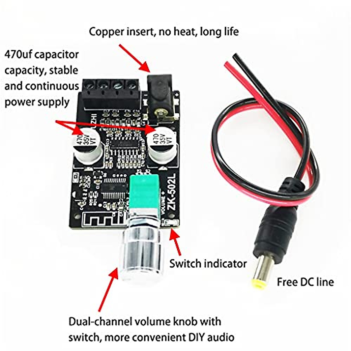 LHLLHL Audio Speakers DIY 5.0 High Power Digital Amplifier Stereo Board 50w+50w Amp Amplificador Audio Home Theater