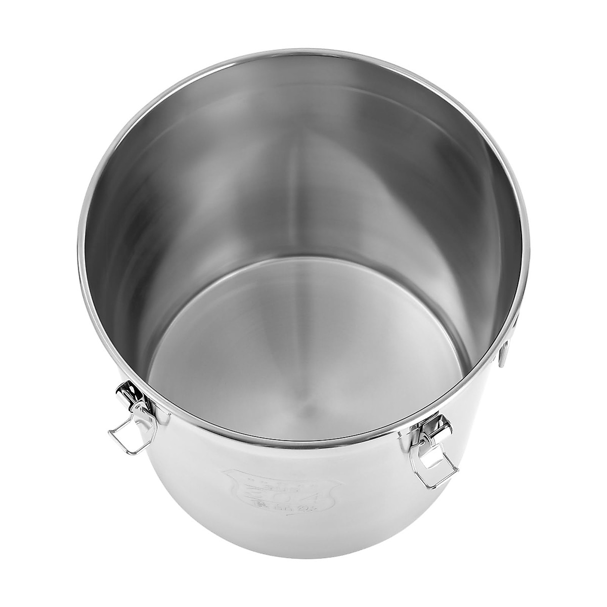 DYNAMI 304 Stainless Steel Airtight Canister,48L/12.7Gal Large Canisters Container with Lids and Sturdy Locking Clamp,Bucket Food Storage Containers for Rice, Flour, Grain, Coffee Bean (48L)