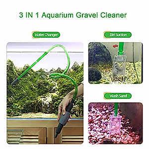 boxtech Fish Tank Water Change, Aquarium Vacuum Siphon Water Changer Pump Sand Cleaner for Aquarium Water Filter
