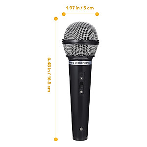 PATKAW Educational Toys Fake Microphone Prop 16.5x5x5cm Pretend Microphone Toy Toy Microphone for Kids Mic Costume Prop Toy Microphone for Karaoke Fun, Birthday Party Favors Kids Microphone