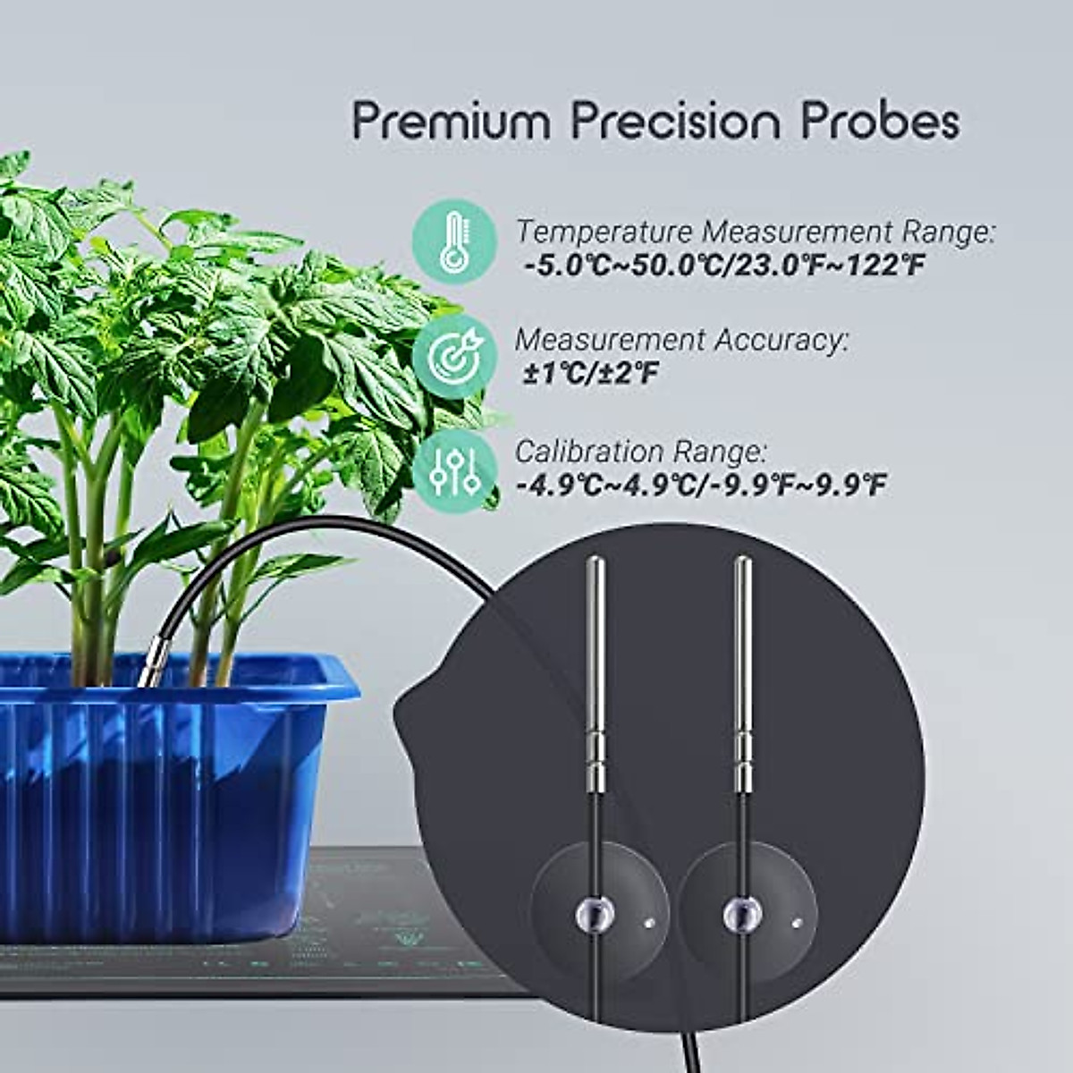 LUXBIRD 2 Pack 10"x 20.75" Seedling Heat Mat and Digital Thermostat Controller Combo Set