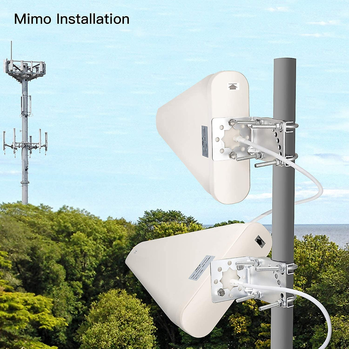XRDS-RF 12 dBi Wideband Directional Antenna 4G/5G/LTE/Wi-Fi Universal Fixed Mount Outdoor High Gain Lte Antenna (698-5800 MHz)