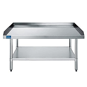 AmGood 24" x 48" Stainless Steel Equipment Stand | Height: 24" | Commercial Heavy Duty Grill Table