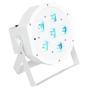 2) Rockville Battery PAR 61 White Rechargeable RGBWA+ DMX DJ Up-Lights+Remotes