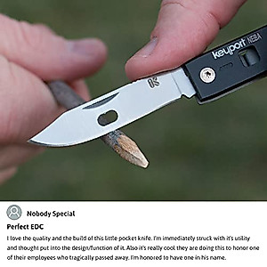 Keyport NEBA Knife - Keychain Knife with Removable Pocket Clip | Small EDC Utility Knife for Men & Women | Premium Keychain Pen Knife | Folding Multitool Knife for Pivot Key Organizer