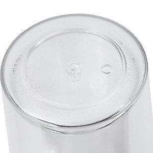 AGH 24oz Acrylic Double Wall Insulated Tumblers(4Pack), Transparent Drilled Plastic Double Wall Tumblers with Straw & Hole Stopper, Acrylic Snow Globe Tumbler