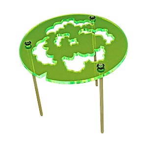 LITKO 100mm/4-inch Elevated Poison Gas Cloud Template, Fluorescent Green