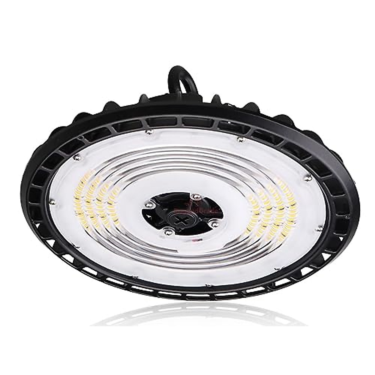RuggedGrade 100 Watt LED High Bay UFO Corvus Series Lights - with 40w Kono Series Battery Back Up - 14,500 Lumen - 3.3ft Cord - 5000K - DLC Premium 5.1 Optional