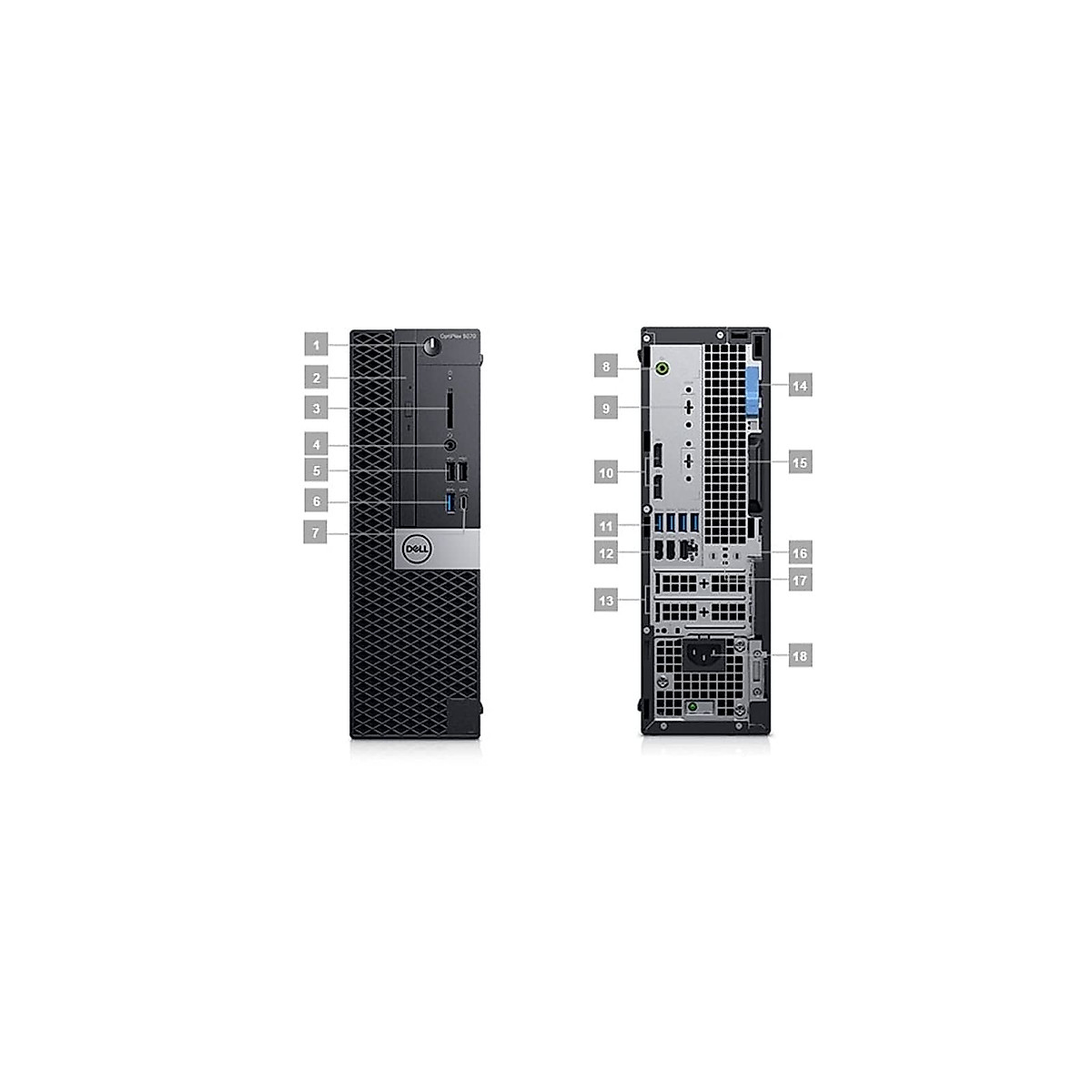 Dell OptiPlex 5070 Desktop Computer - Intel Core i5-9500 - 8GB RAM - 500GB HDD - Small Form Factor -Windows 10 Pro