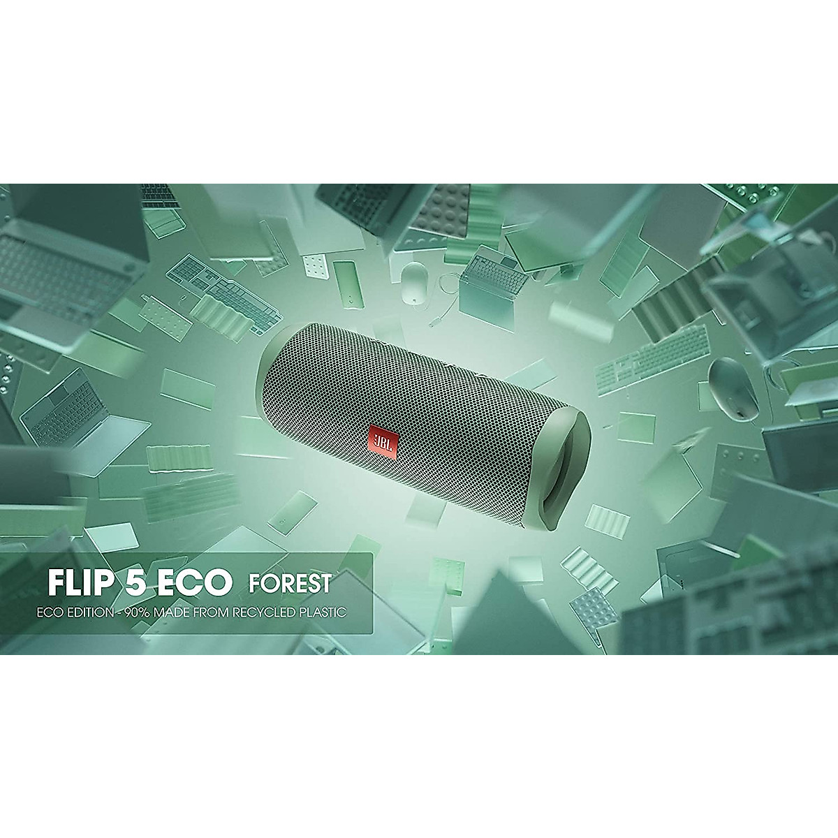 JBL FLIP 5 Waterproof Portable Bluetooth Speaker - Eco Green (Renewed)