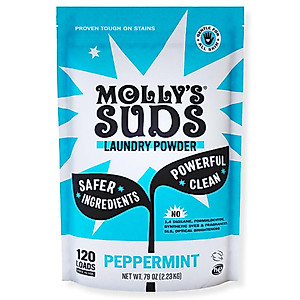 Molly's Suds Original Laundry Detergent Powder | Natural Laundry Detergent for Sensitive Skin | Earth-Derived Ingredients, Stain Fighting | 120 Loads