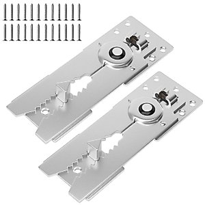 Rezlli 4 Pack Sectional Couch Connectors,Metal Couch sectional connectors with Mounting Screws,Universal Sectional Clips Sofa Connection Bracket Hooks Buckle for Sliding Sofas