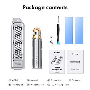 ineo PS5 Heatsink, M.2 NVME SSD Heatsink for PS5 Internal PCIe M.2 NVMe Gaming SSD, Magnesium Aluminum Alloy Designed with Large Heat Dissipation [M22]