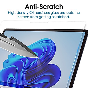 amFilm (2 Pack) Tempered Glass Screen Protector Compatible with Microsoft Surface Pro 11 2024/Surface Pro 10/Surface Pro9 (2022)/Surface Pro8 (2021) and Surface Pro X[13 inch],Support Surface Pen