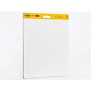 Post-it Super StickyWall Pad, 20 in x 23 in, White, 20 Sheets/Pad, Mounts to Surfaces with Command Strips Included, 1 Pad/Pack (566SS)