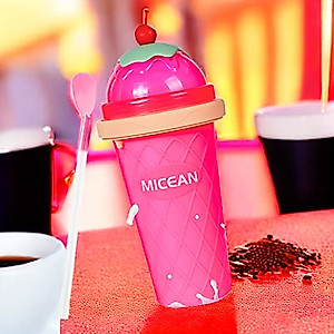 Slushy cup Slushie Maker Cup,Frozen Magic Slushy Cup - Create Delicious Slushies Anywhere with This Fun and Cool Slushie Maker Cup! Includes Lids and Straws . Perfect for TikTok Trends and Cool Gadgets Fans -New Pink