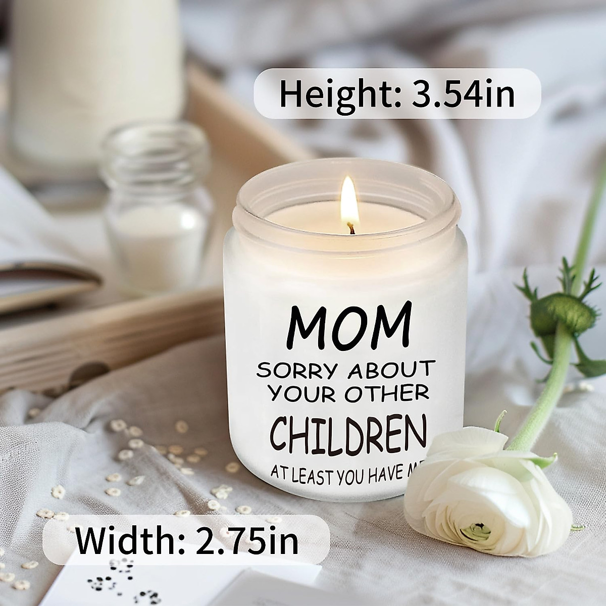 Gift for Mom from Daughter Birthday Gift for Mom from Son -7ozSoy Wax Lavender Long Burn Time Scented Candle- Unique Bday Christmas Mother Day Presents for Mother Who Wants Nothing