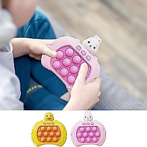 Gelmevo 2PCS Pop Fidget Push Game, Handheld Bubble Game Console Toy for Kids and Teen Party Game Relaxation and Decompressions Fidget Toy