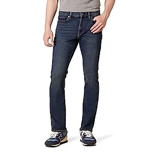 Amazon Essentials Men's Jeans, Slim Fit Stretch, Dark Wash, Bootcut, 31W x 30L