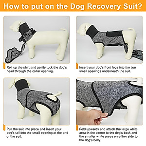 BEAUTYZOO Dog Recovery Suit Female After Surgery Spay, Soft Dog Surgery Suit E-Collar & Cone Alternative, Male Dog Neuter Surgical Onesies,Anti Licking Wounds Dog Bodysuit, Post-Operative Vest Clothes