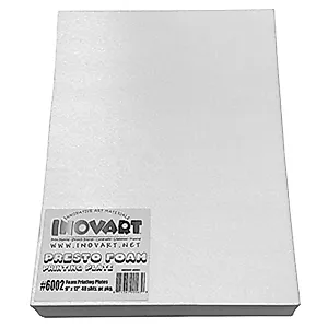 INOVART Presto Foam Printing Plates, 9"x12", 48 Sheets