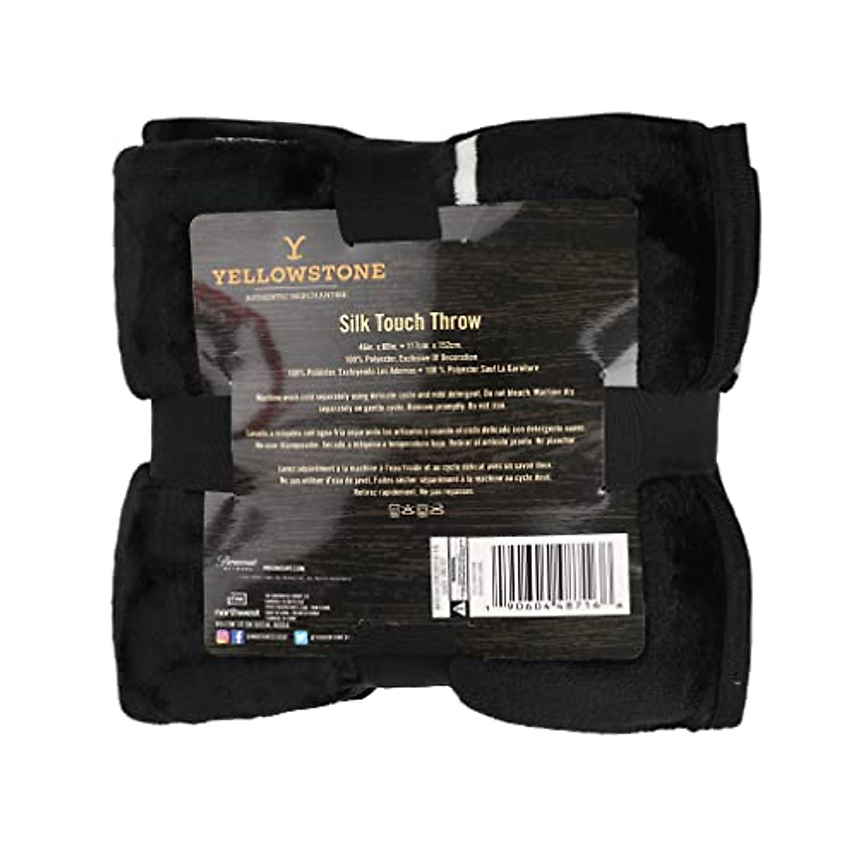 Northwest Yellowstone Silk Touch Throw Blanket, 46" x 60", Whiskey Label