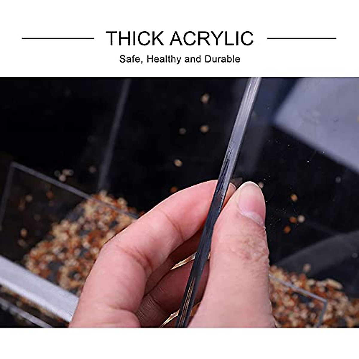 Bird Feeder Seed Catcher Tray Hanging Cup Food Dish for Cage for Small Birds Lovebirds Cockatiels Canaries Sun Conures, Second Generation Bird Feeder