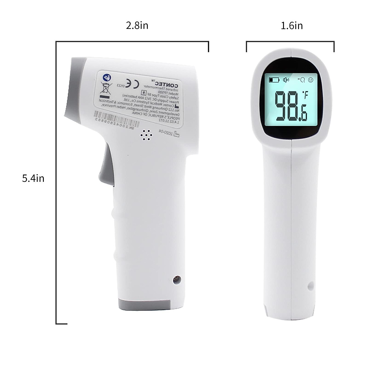 Contec TP500 Medical Infrared Thermometer Baby Thermometer Gun Body Forehead Ear Temperature Gun LCD,Digital Infrared Thermometer for Adults, Kids,Measurement time ≤ 1 Second,one-Year Warranty