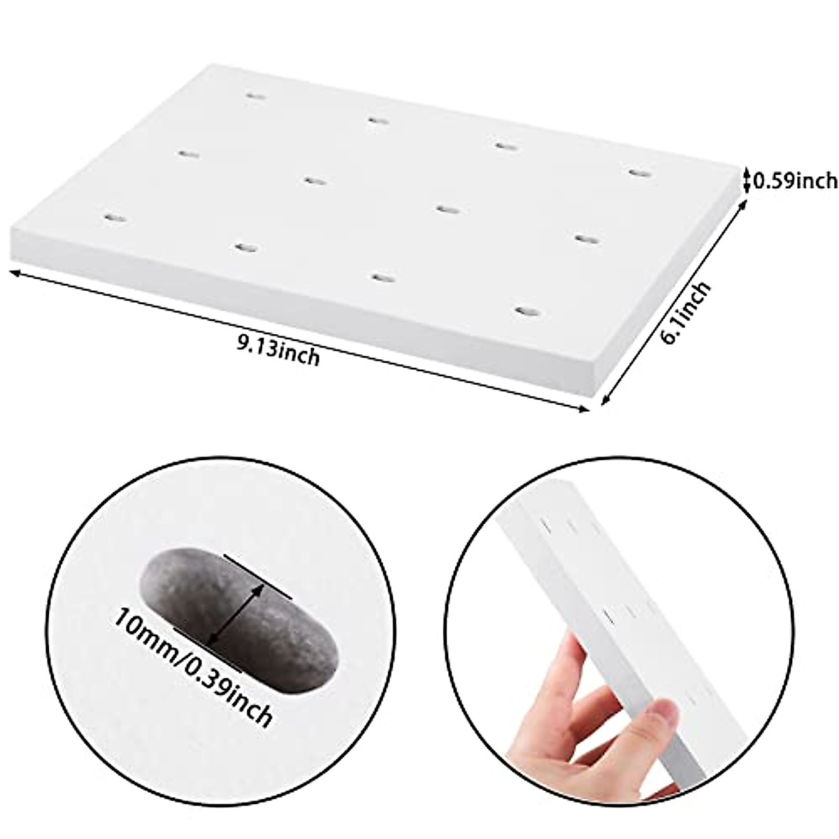 2 Pcs Cakesicle Stand Display 12 Count Candy Sticks Wooden Holder Rectangle Rustic Cake Stands for Dessert Table Ice Cream Lollipop Holder for Wedding Baby Shower Birthday Party(White)