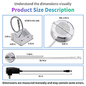 DESHUN Window intercom, Window Speakers, Dual-Way Window Counter intercom Microphone, for The Business/Bank/Office/Hospital/Station/Catering/Ticket Window to Provide Communication Solutions