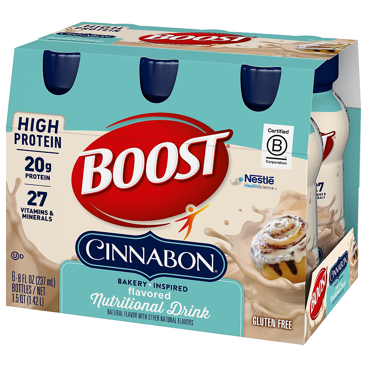 BOOST High Protein Nutritional Drink (Cinnabon, 6 Count (Pack of 1))