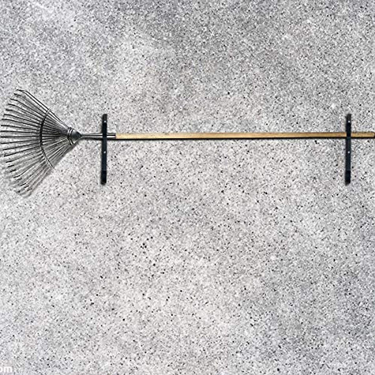 MENG ZHI AO 4 PCS Set Pool Pole Hangers Heavy Duty Black Aluminium Holder Hooks with Screws Perfect Hooks for Swimming Pool,Telescopic Poles,Skimmers,Nets Brushes,Vacuum Hose,Garden Equipment Etc