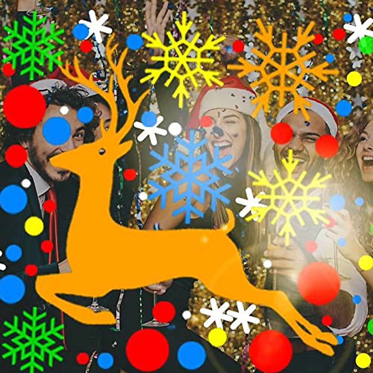 Christmas Projector Lights, with 16 LED Patterns Lights Snow Fall Effect Christmas Light Projector for Patio Garden Xmas Holiday Party Decoration