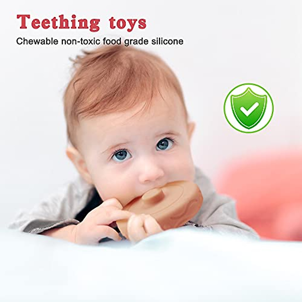 Mini Tudou Stacking & Nesting Circle Toy,6 Pcs Soft Building Rings Stacker & Teethers,Squeeze Play with Early Educational Learning Stacking Tower, Toy for 6+ Months Boys & Girls