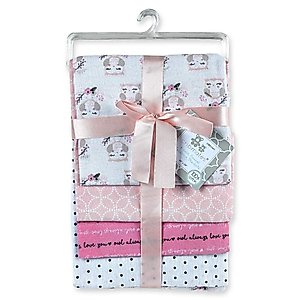 Cribmates 4-Piece Flannel Receiving Blankets