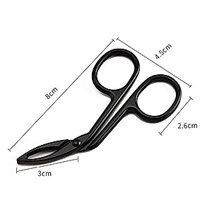 WGGTX Tweezers Practical Eyebrow Tweezers Face Hair Removal Make Up Scissors Durable Metal Cosmetic Trimmer Eyelash Clipper Beauty Tools Gift for Family (Color : Black)