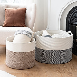Goodpick XXXL Large Storage Basket Laundry Storage Bin And Large Woven Blanket Basket