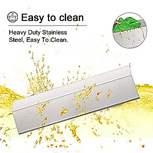 BBQ funland SH2311(4-Pack) Stainless Steel Heat Plate Replacement for Select Gas Grill Models by Aussie, Brinkmann, Uniflame, Charmglow, Grill King, Lowes Model Grills