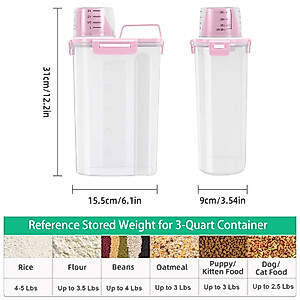 TBMax Rice Storage Container 5 Lbs, Small Airtight Dry Food Container for Flour Cereal Pasta Kitchen Pantry Organization -Red