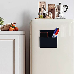 VieFantaisie Magnetic Dry Erase Marker Holder, Magnetic Marker Holder, Whiteboard Marker Holder, Magnet Pen Holder for Fridge, Whiteboard, Locker, School, Office, Home, Magnetic Cup, 1 Pack, Black