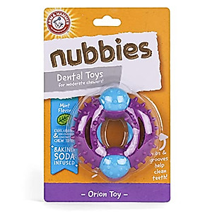 Arm & Hammer for Pets Nubbies Orion Dog Dental Toy| Best Dog Chew Toy for Moderate Chewers | Dog Dental Toy Helps Reduce Plaque & Tartar Without Brushing (Pack of 1)