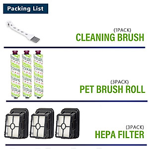 2306A,1785A Replacements Brush Roller & Filters Set Compatible with Bissell Crosswave 1785 2306 2551 Series Wet Dry Vacuum Cleaner