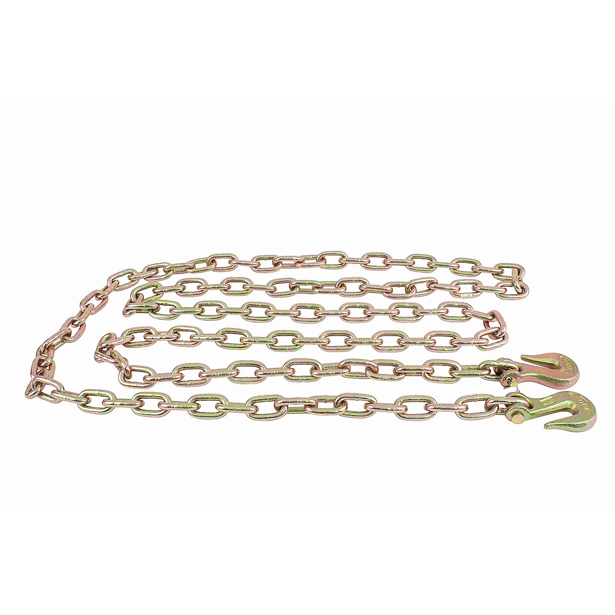 Mytee Products 5/16" Grade 70 Chain and Binder Kit | Includes (4) 5/16" - 3/8" Ratchet Load Binder & (4) 5/16" x 12' G70 Transport Chain w/Grab Hooks | 4700 lbs WLL for Flatbed Truck Trailer Tie Down