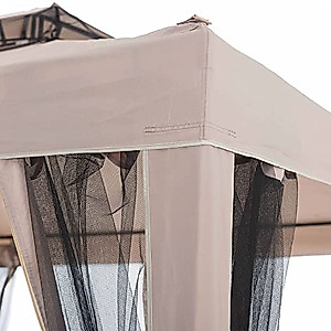 Sunjoy 10'x10' Hampton Softtop Steel Gazebo with Netting