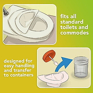 BodyHealt Graduated Specimen Collector Slant Pan Slant Collectors Capacity, Toilet Nursing Hat for Urine, Specimen Collector Urine with Durable Materials, (01 Pack)