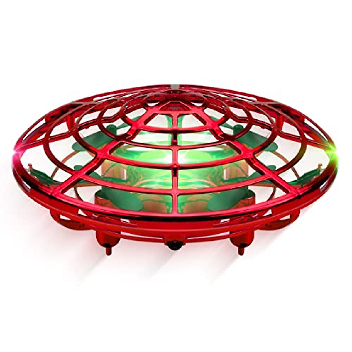 Force1 Scoot Hand Operated Drone for Kids or Adults - Hands Free Motion Sensor Mini Drone, Easy Indoor Small UFO Toy Flying Ball Drone Toy for Boys and Girls (Red)